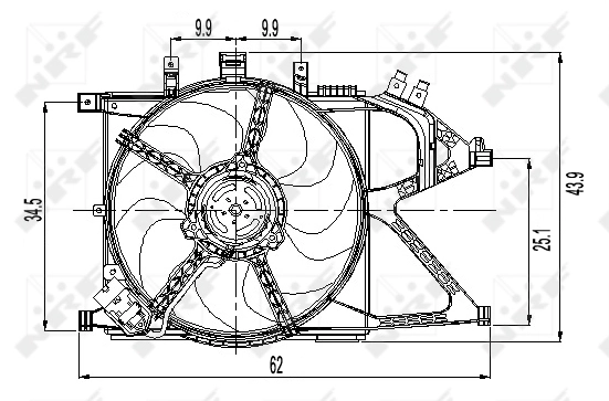 1341354 OPEL Ventilador de radiador