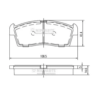 04465B1170 DAIHATSU Pastillas de freno delanteras