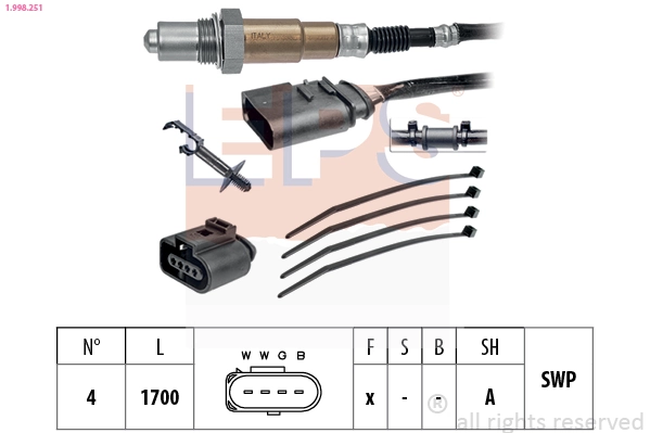 07C906262S BENTLEY Sonda Lambda Sensor De Oxigeno Post Catalizador